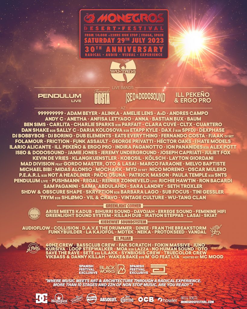 Monegros Desert Festival 2023: Cartel, entradas y noticias - All Music ...